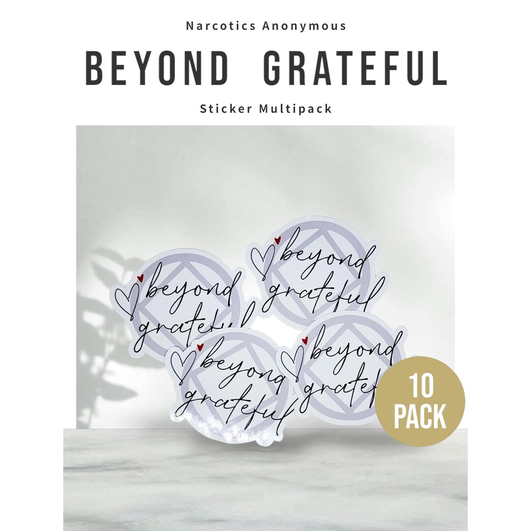 Mini Beyond Grateful Narcotics Anonymous 10 Pack Vinyl Stickers ...