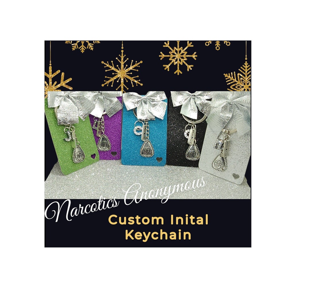 NA Narcotics Anonymous Silver Miracle Keychain W/your First Initial ...
