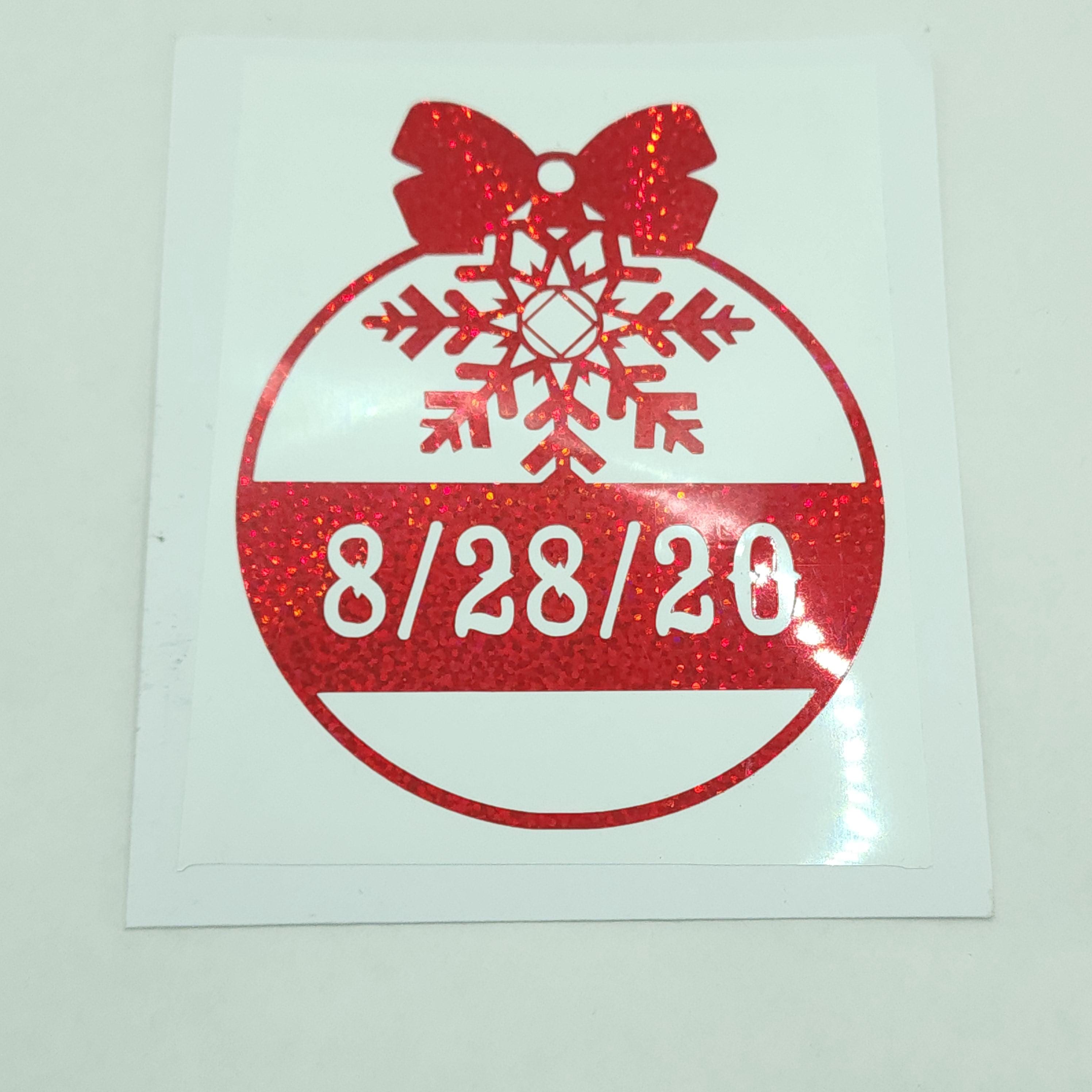 Narcotics Anonymous Custom Clean Date Holiday Ornament Vinyl Decal ...