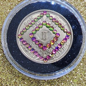 Color CHANGING Stone Narcotics Anonymous NA Medallion. Any Year Rainbow ...