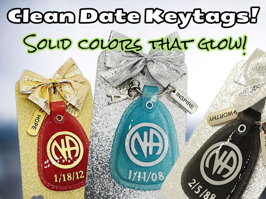 Clean Date NA Keytag Custom Narcotics Anonymous Clean Time Milestone ...