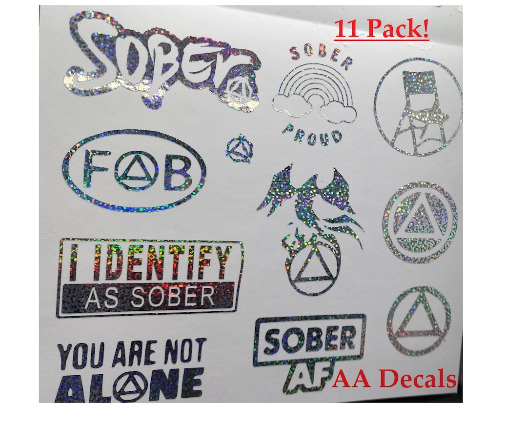 AA Vinyl Decals 11 Pack! Color Options! Holograhpic Decal for ...