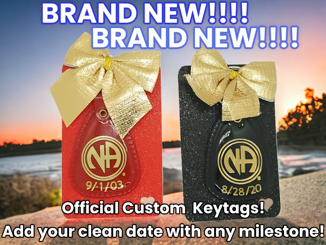 Custom Narcotics Anonymous Keytag: Milestone Clean Date, Gift Wrapped ...