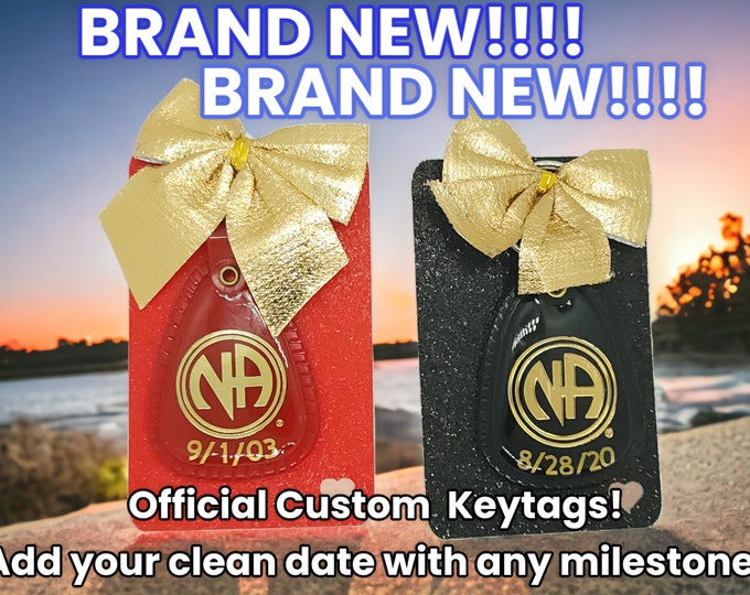 Personalized NA Birthday Token Key Tags, Narcotics Anonymous Key Ring ...