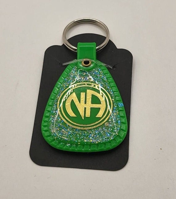 NA Narcotics Anonymous Green 60 Days GLITTER Keytag Key Tag - Etsy