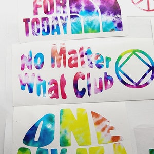 4 NA Vinyl Decals! Tie Dye Narcotics Anonymous Decals With Freebies ...
