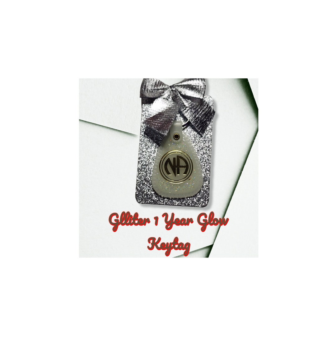 Narcotics Anonymous 1 Year Glitter Glow Keytag - Etsy