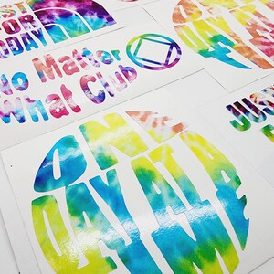 4 NA Vinyl Decals! Tie Dye Narcotics Anonymous Decals With Freebies ...