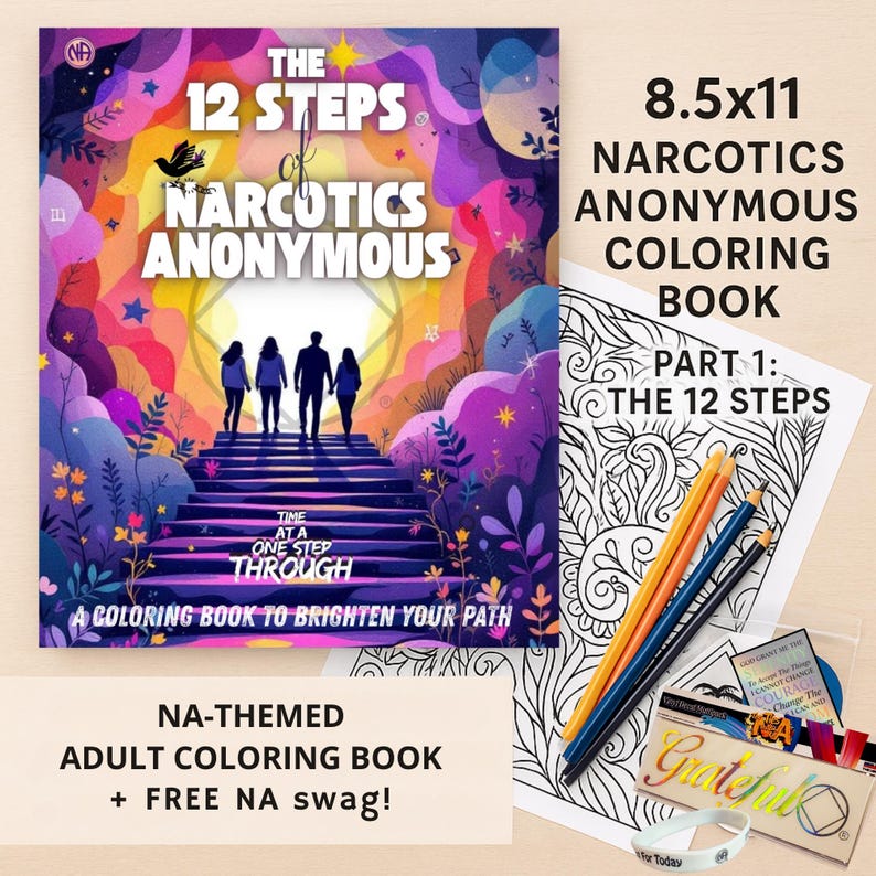 Narcotics Anonymous 12-step Coloring Book: Recovery Gift W/ NA Swag - Etsy