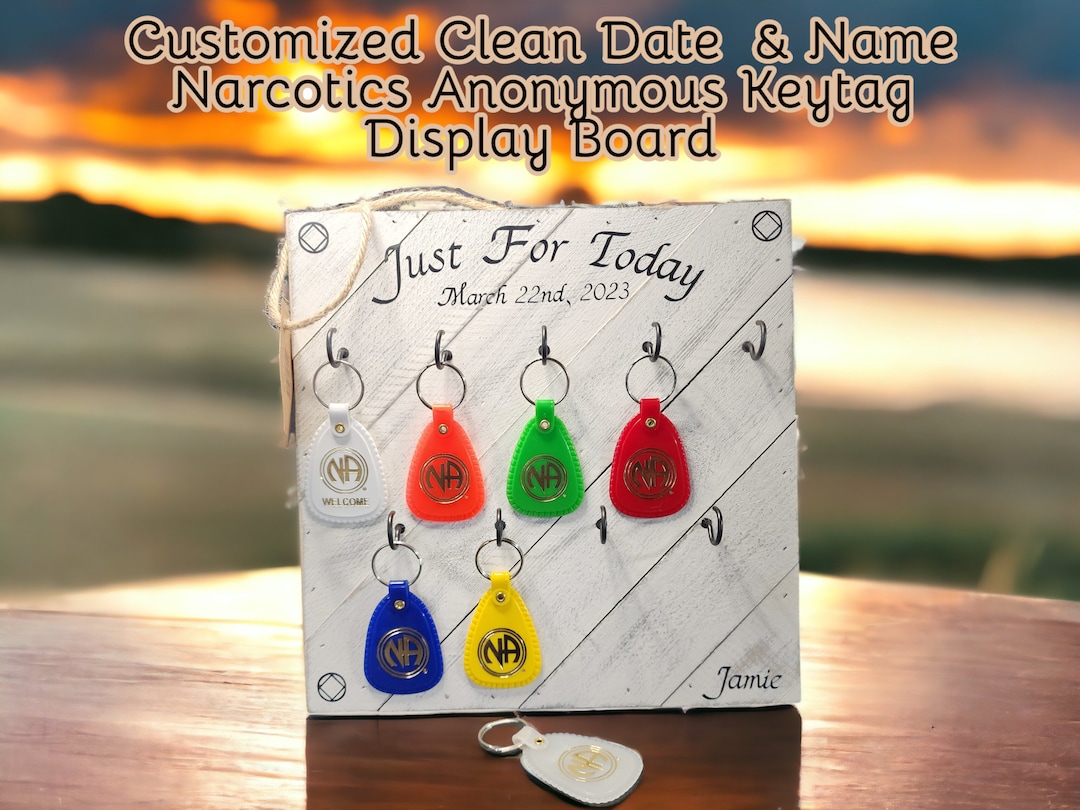 Custom Narcotics Anonymous Key Tag Display: Clean Date Gift - Etsy