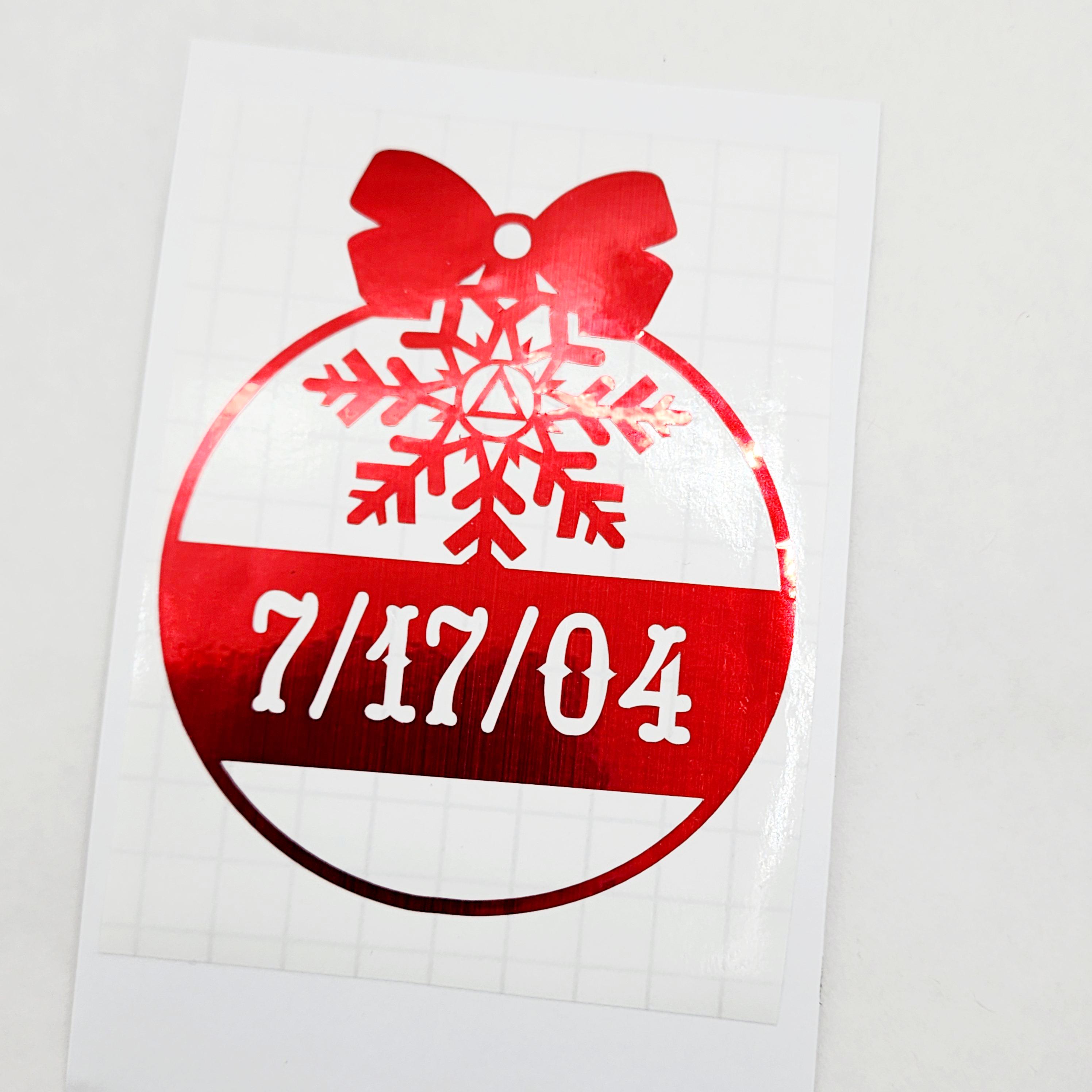 Narcotics Anonymous Custom Clean Date Holiday Ornament Vinyl Decal ...