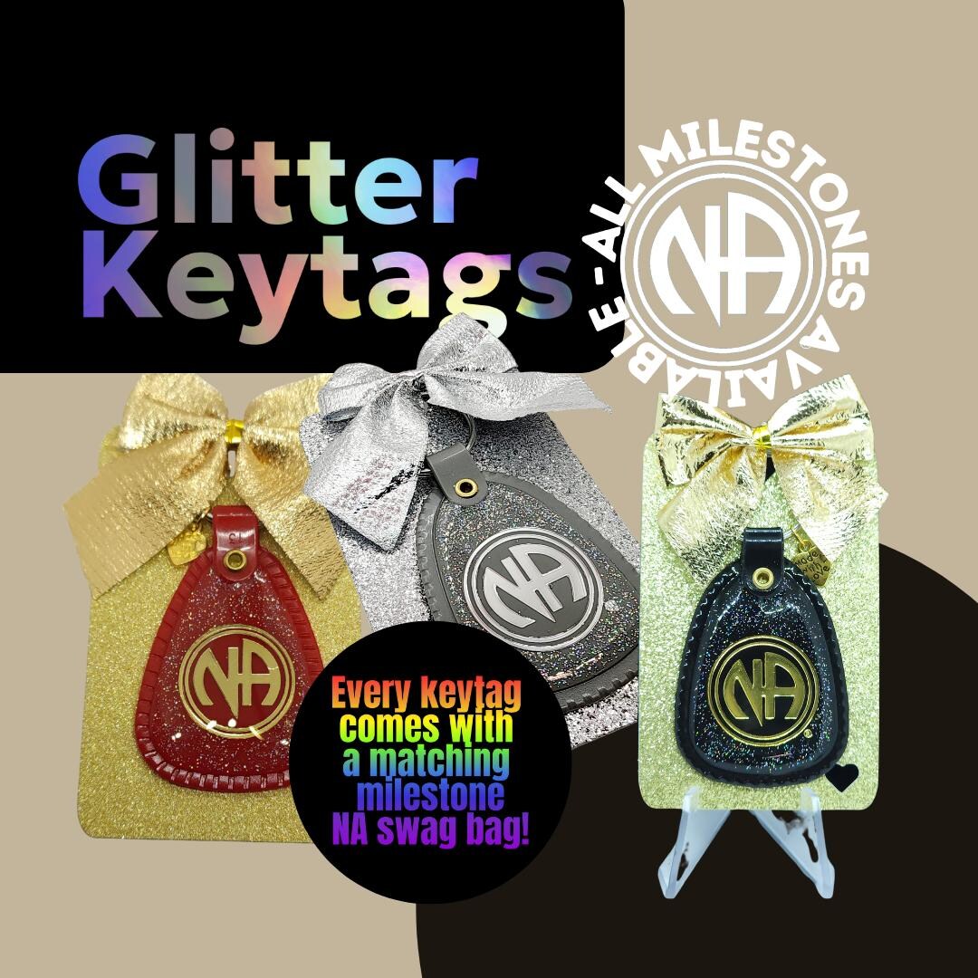 18 Month Glitter Narcotics Anonymous Keytag: Recovery Gift - Etsy