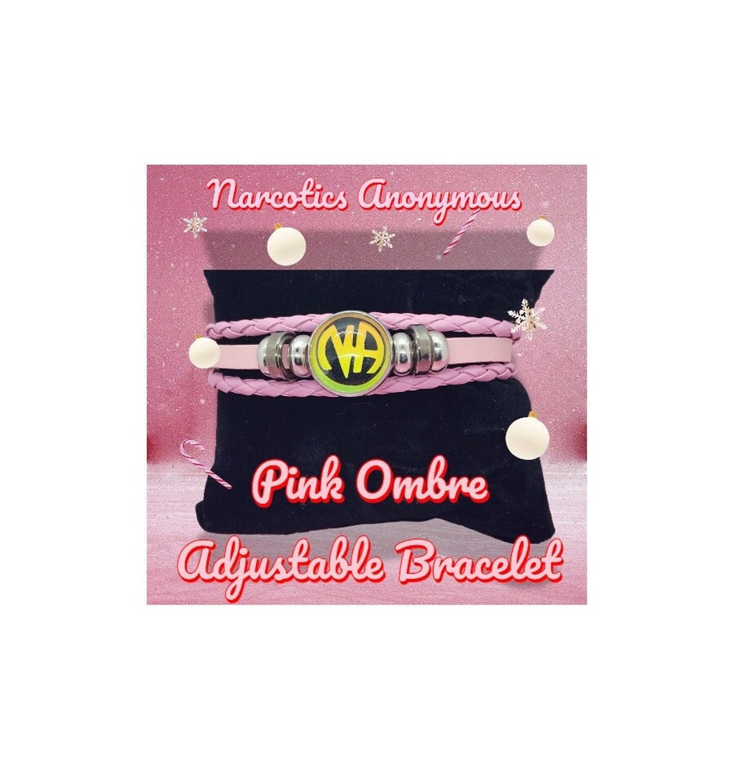 Narcotics Anonymous Pink Ombre Bracelet: Adjustable NA Jewelry Gift - Etsy