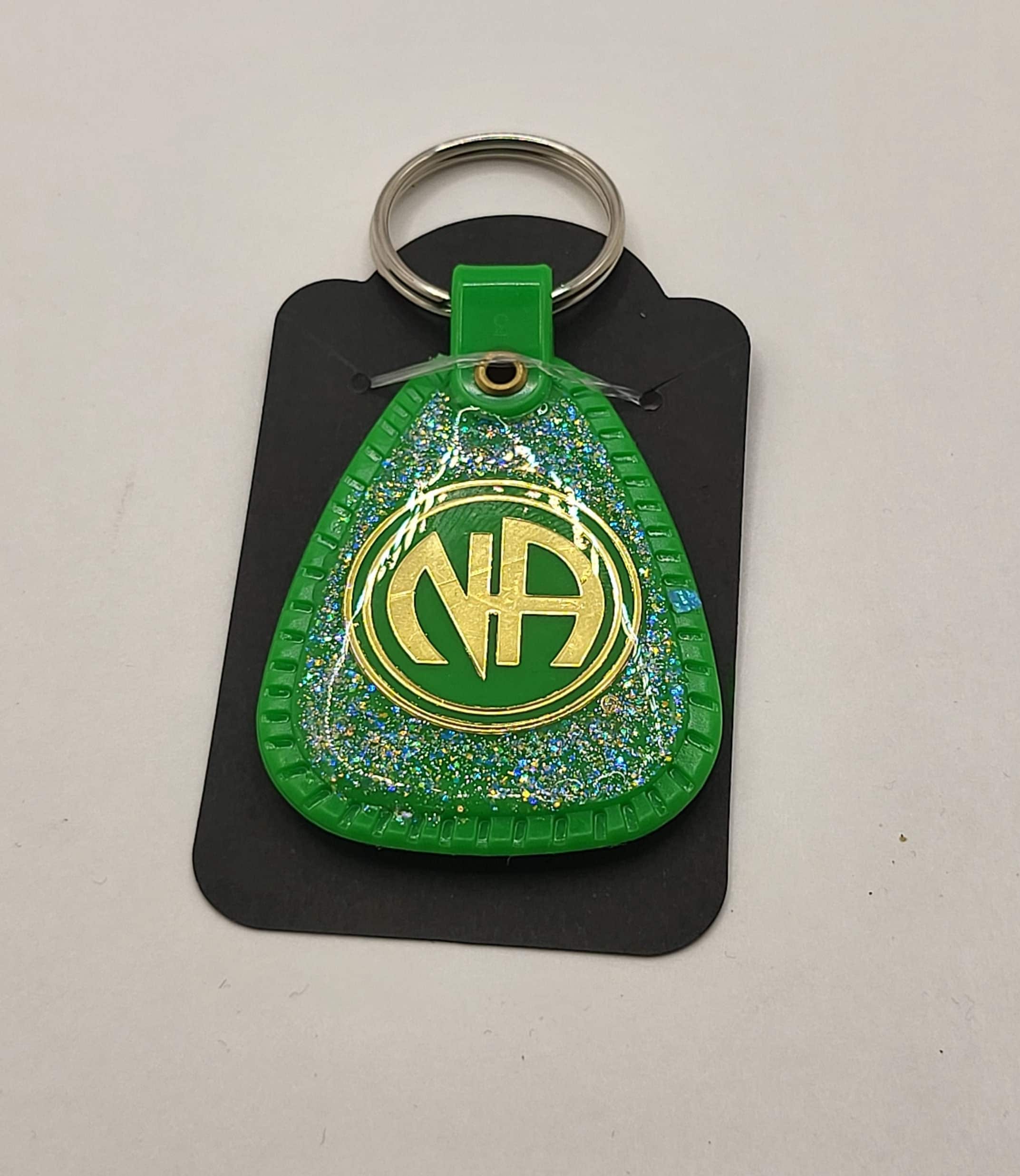 NA Narcotics Anonymous 60 Days Green GLITTER Keytag Key Tag | Etsy