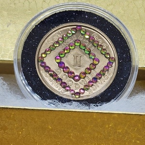 Color CHANGING Stone Narcotics Anonymous NA Medallion. Any Year Rainbow ...
