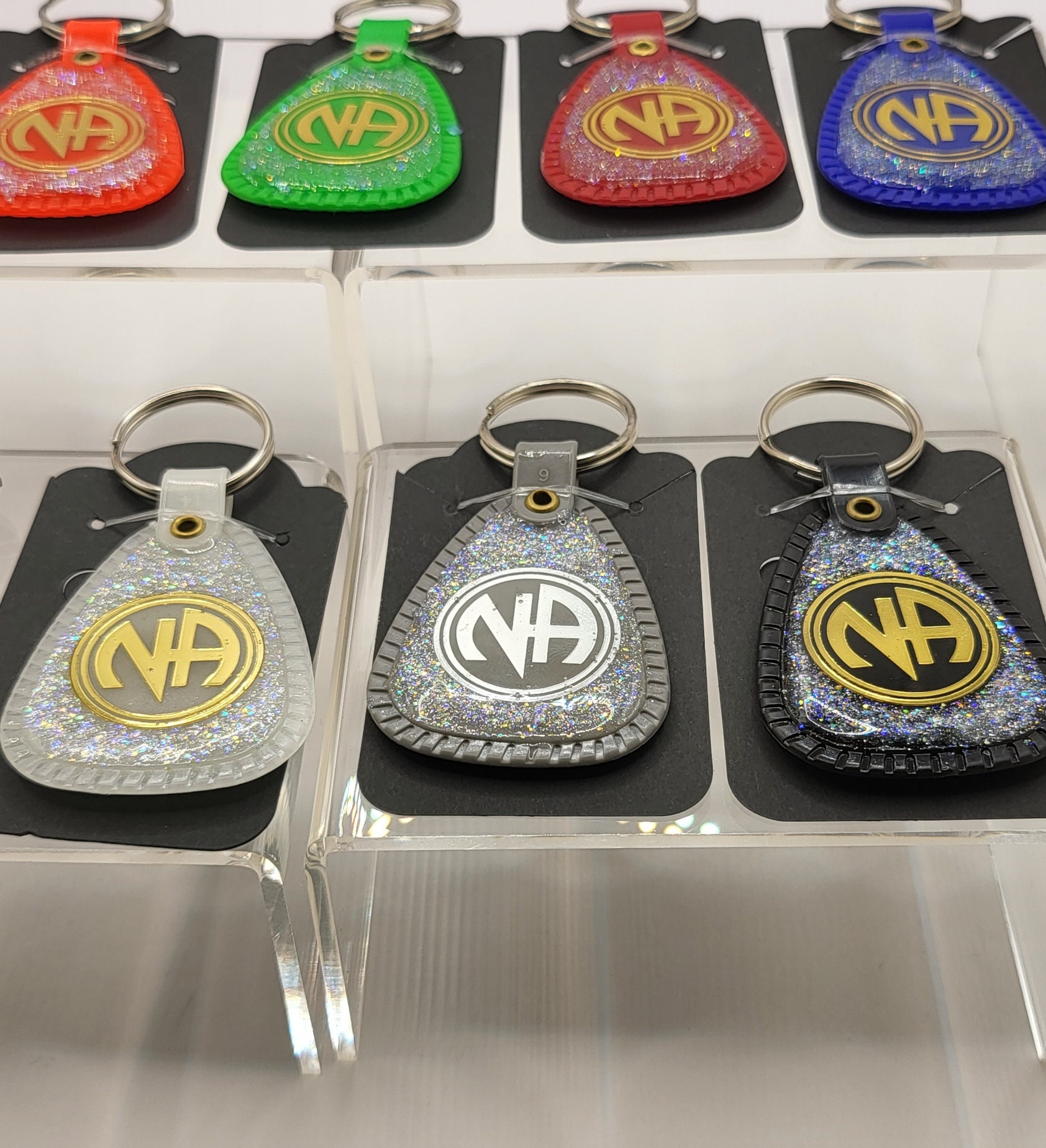 NA Narcotics Anonymous 60 Days Green GLITTER Keytag Key Tag | Etsy