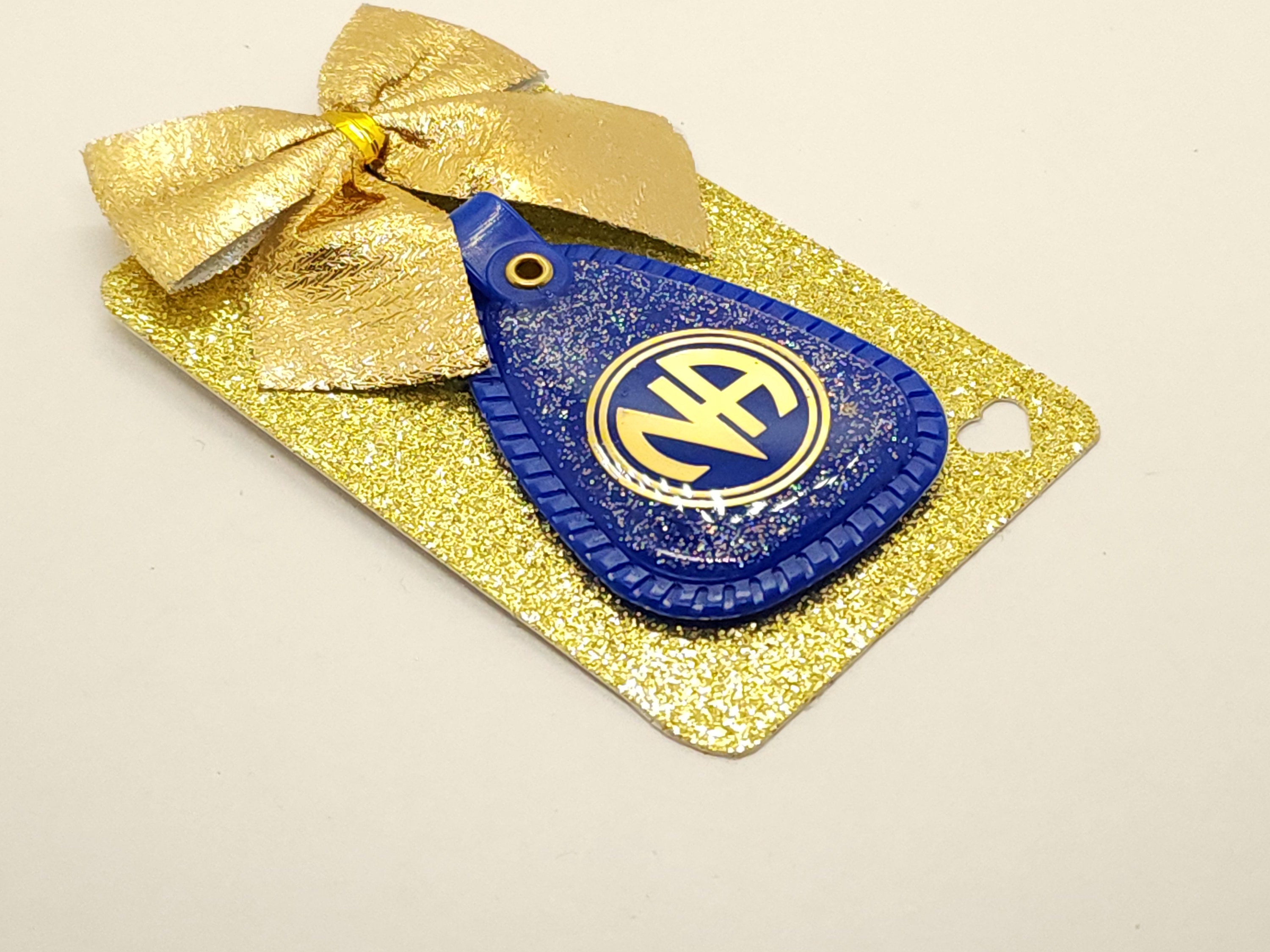 NA Narcotics Anonymous 6 Months Blue & GLITTER Keytag! Key Tag Free ...