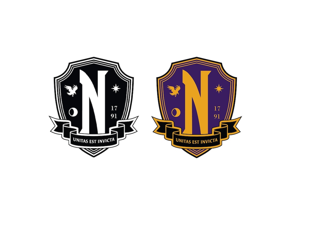 Nevermore Academy SVG Wednesday PNG Nevermore Emblem Black - Etsy