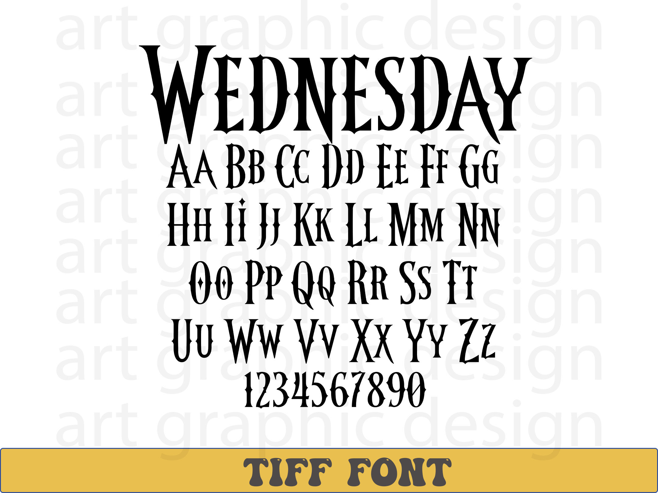 Wednesday Font Digital Wednesday Font Ttf Font Set FONT - Etsy Canada
