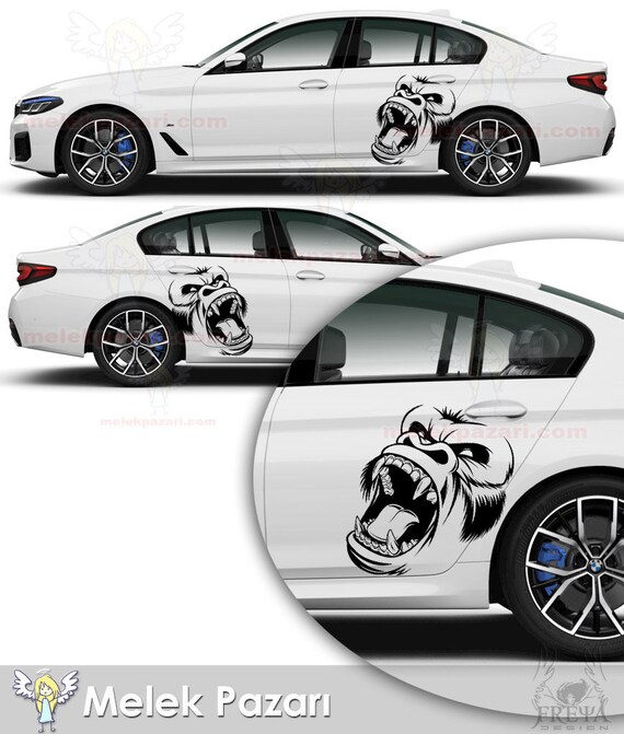 Gorilla Car Rear Fender Sticker Gorilla Car Side Door Decal - Etsy