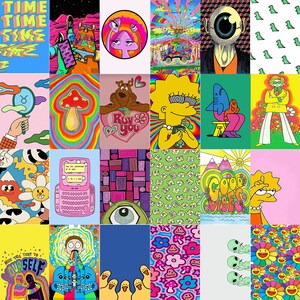 150 Indie Kid Digital Collage Kit - Indie Wall Collage - Aesthetic ...