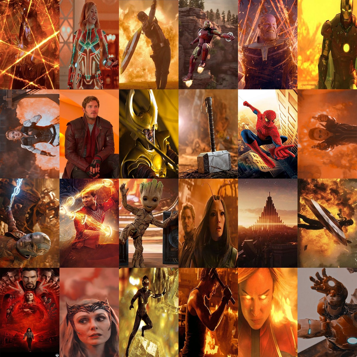 225pcs Marvel Avengers Rainbow Aesthetic Wall Collage Kit - Etsy