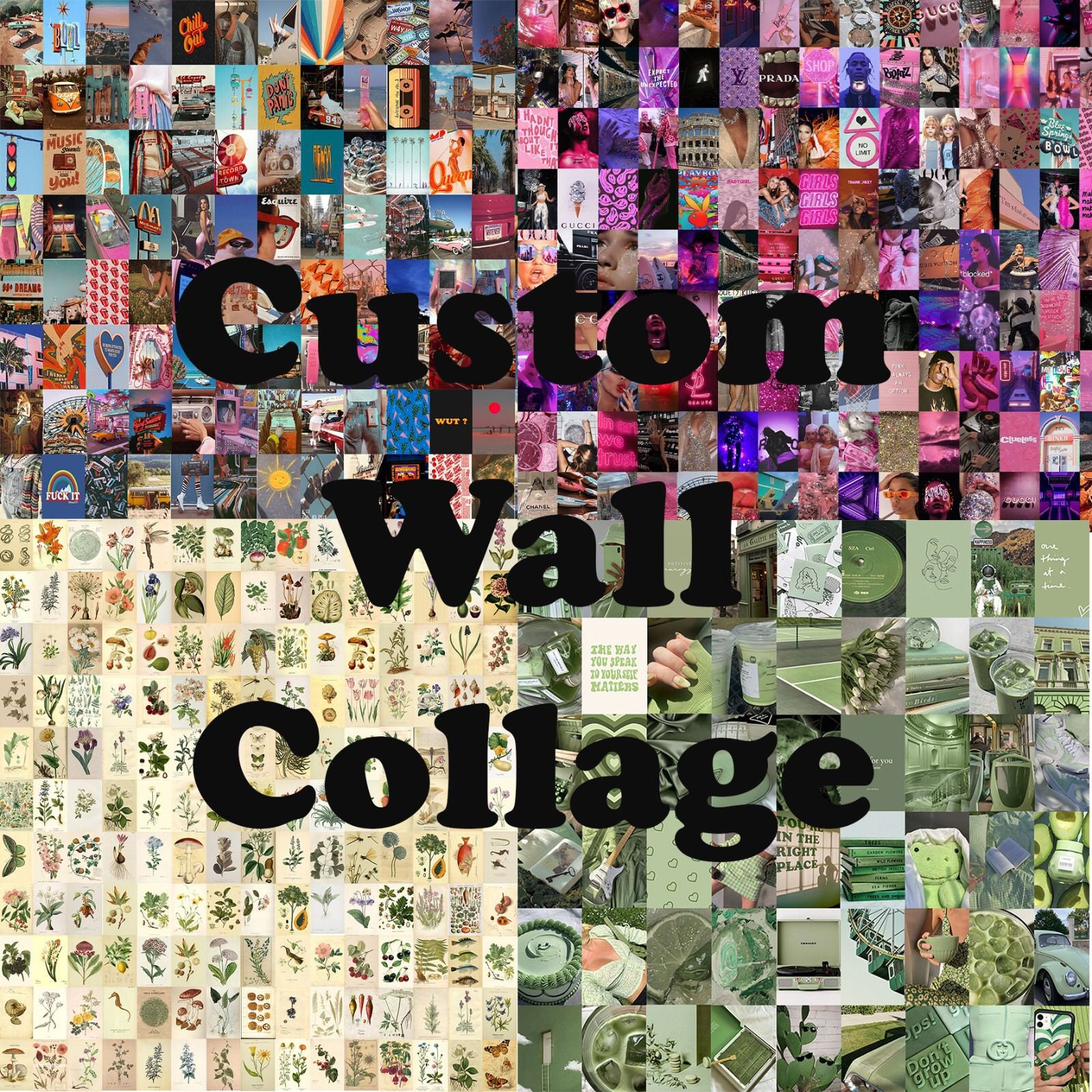 CUSTOM Aesthetic Wall Collage Kit Personalized Photo Kit - Etsy