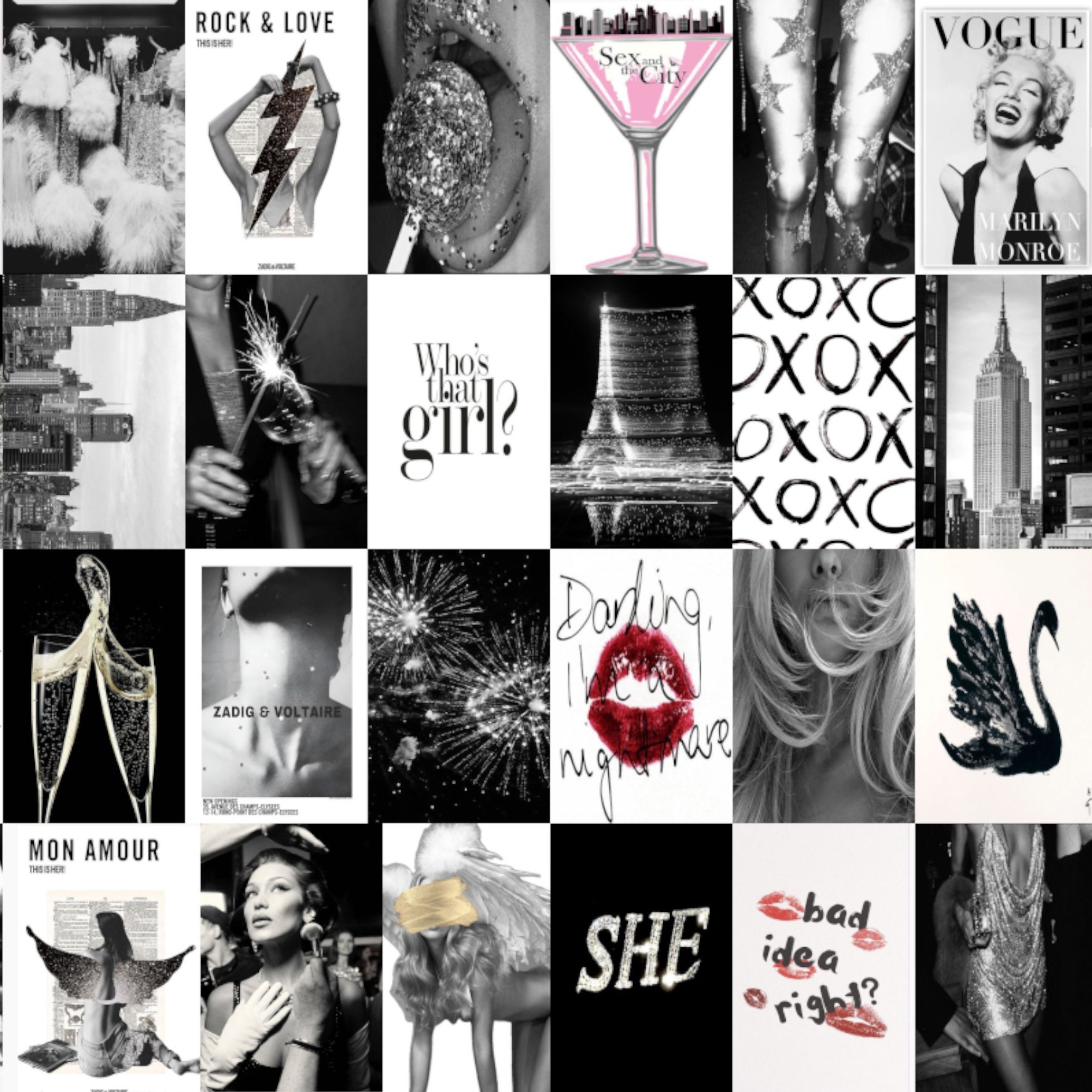 100 PCS | Stargirl Wall Collage Kit | Stargirl Aesthetic Wall Photo ...