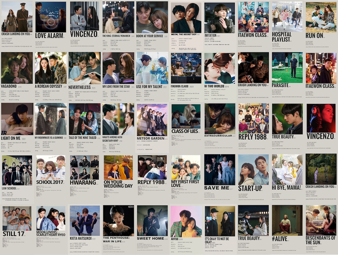 200 Kdrama Posters Digital Collage Kdrama Posters Kdrama | Etsy