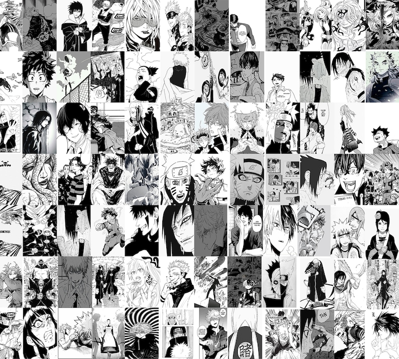 360 Manga Wall Digital Collage Kit Manga Collage Anime - Etsy