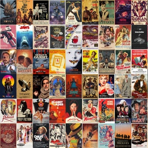 105PCS Vintage Posters-retro Movie Poster-vintage Wall Collage Kit ...