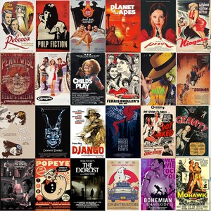 105PCS Vintage Posters-retro Movie Poster-vintage Wall Collage Kit ...