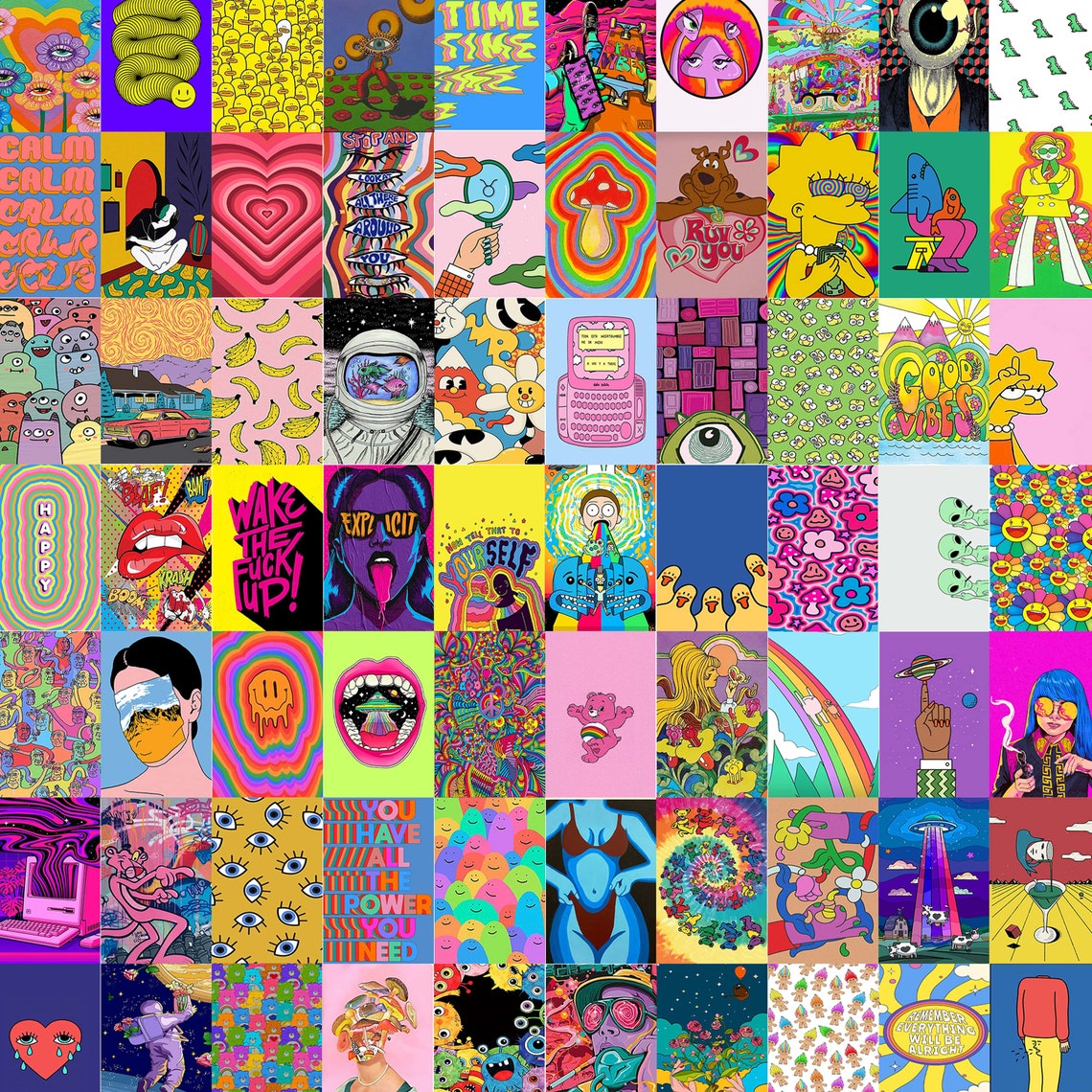 150 Indie Kid Digital Collage Kit - Indie Wall Collage - Aesthetic ...