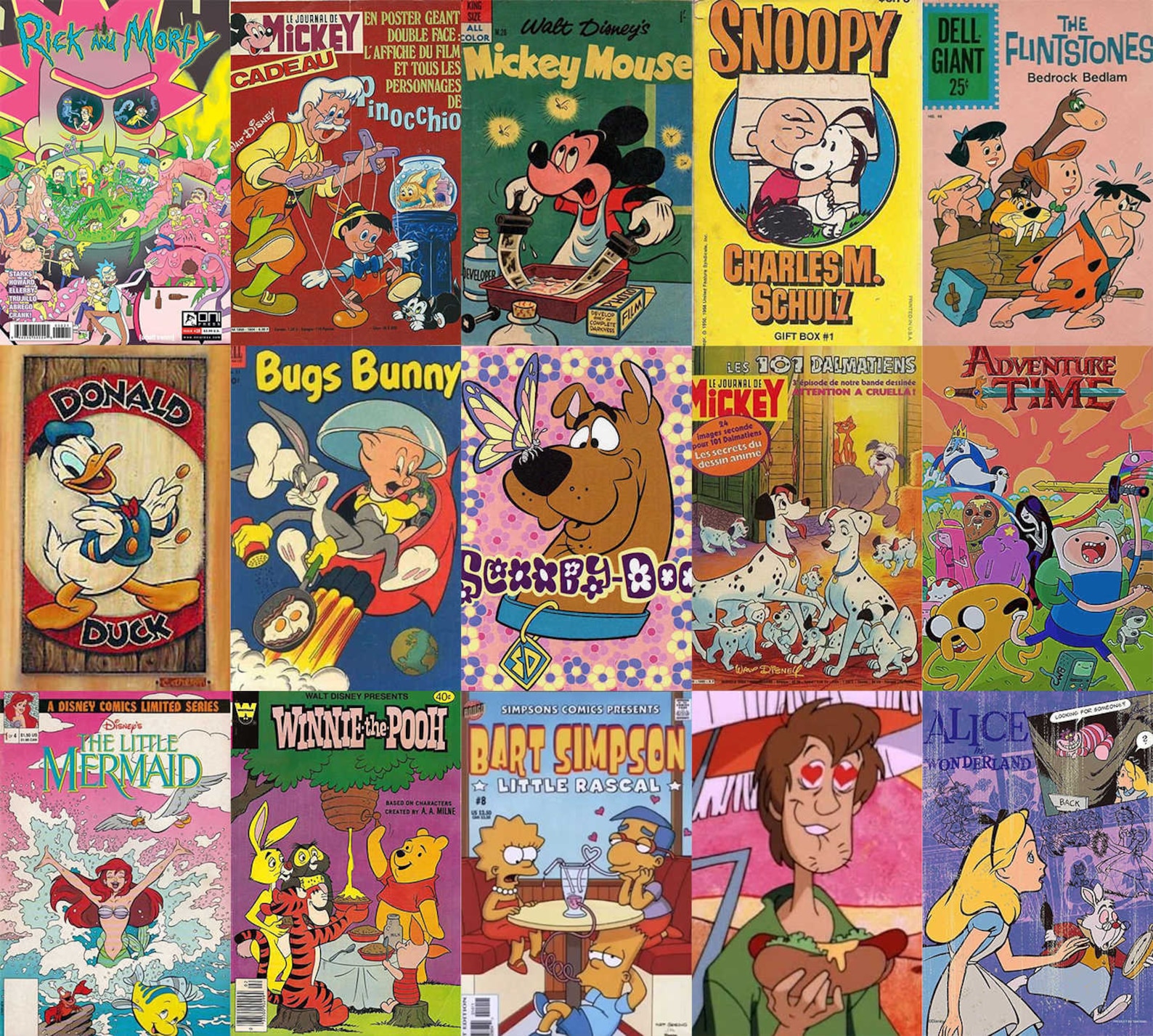 Retro Cartoons Wall Collage Kit Kidcore Vintage Aesthetic - Etsy