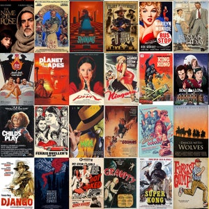 105PCS Vintage Posters-retro Movie Poster-vintage Wall Collage Kit ...