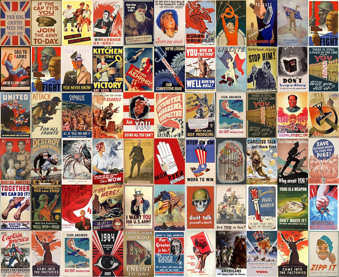 68 PCS | Vintage Posters Wall Collage Prints | Vintage Wall Posters ...