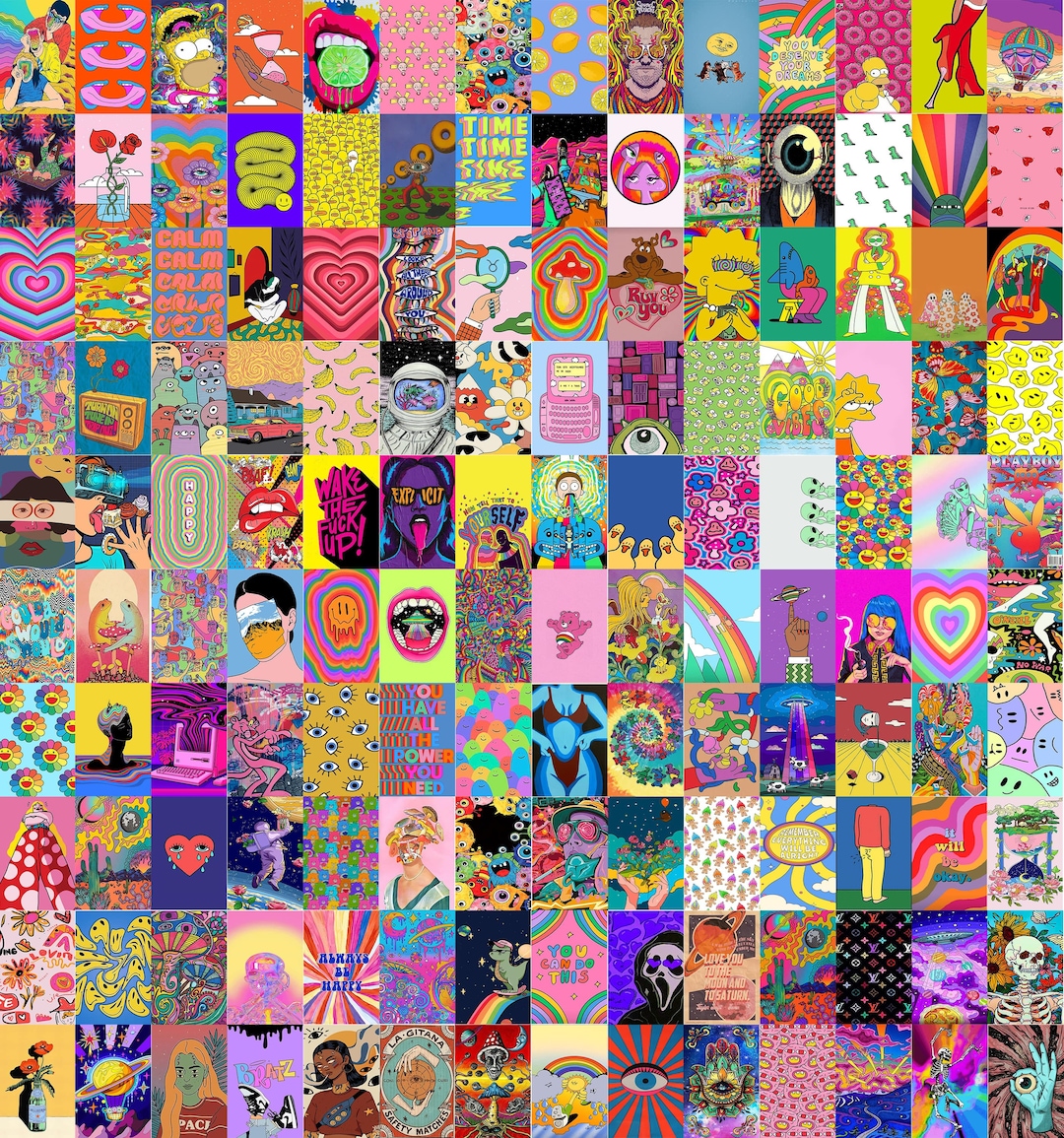 150 Indie Kid Digital Collage Kit - Indie Wall Collage - Aesthetic ...