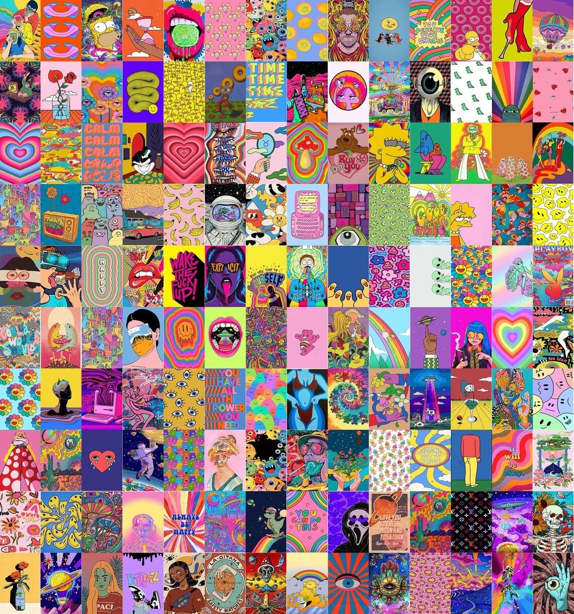 150 Indie Kid Digital Collage Kit Indie Wall Collage - Etsy