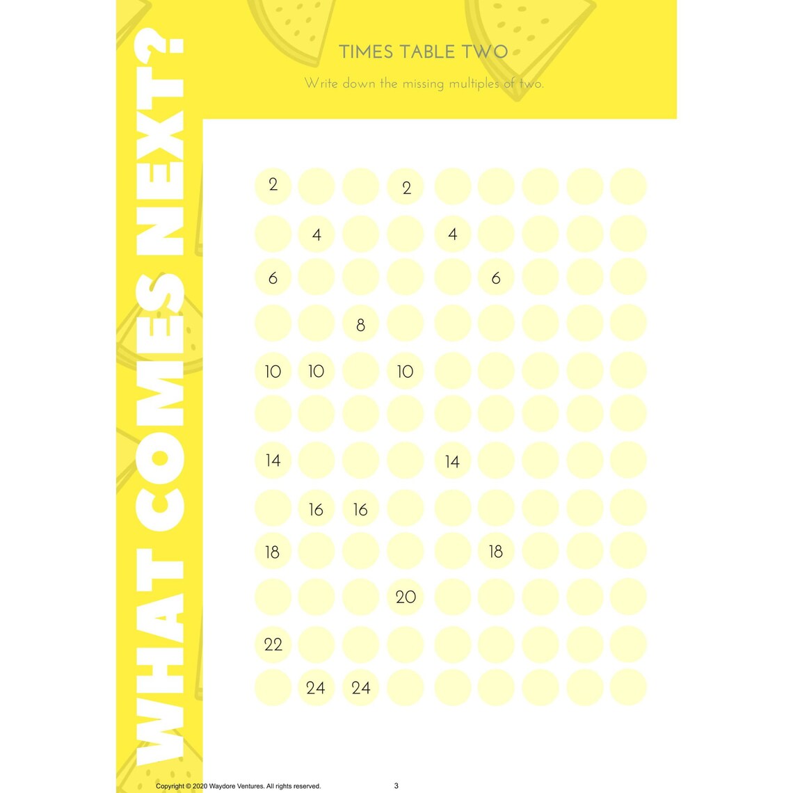 Times Table Skip Counting, Times Table Practice, Times Table Exercise ...