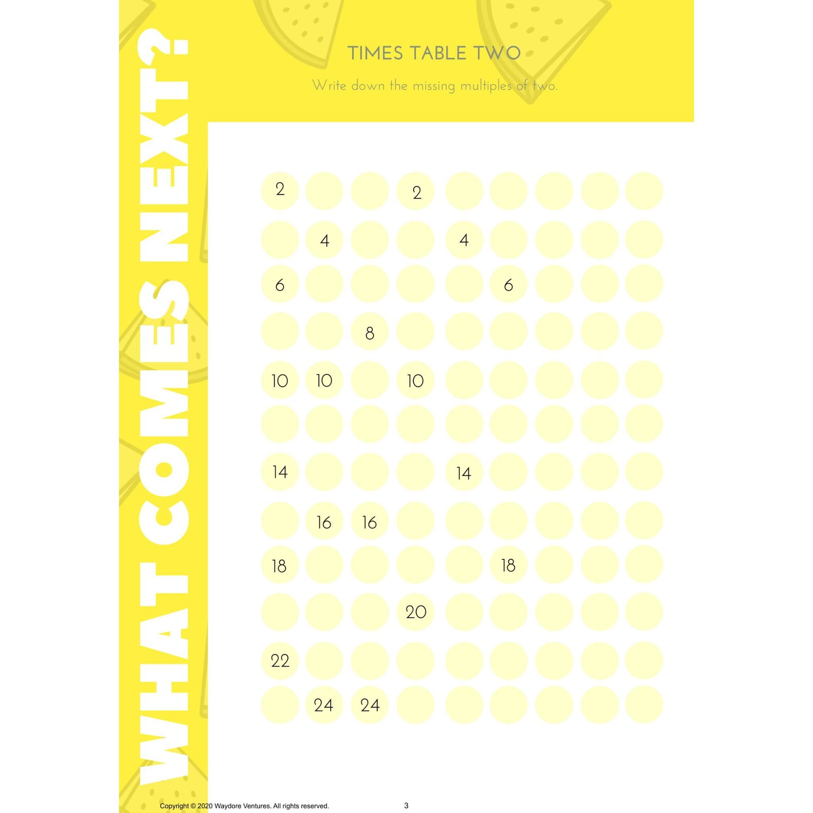 Times Table Skip Counting, Times Table Practice, Times Table Exercise ...