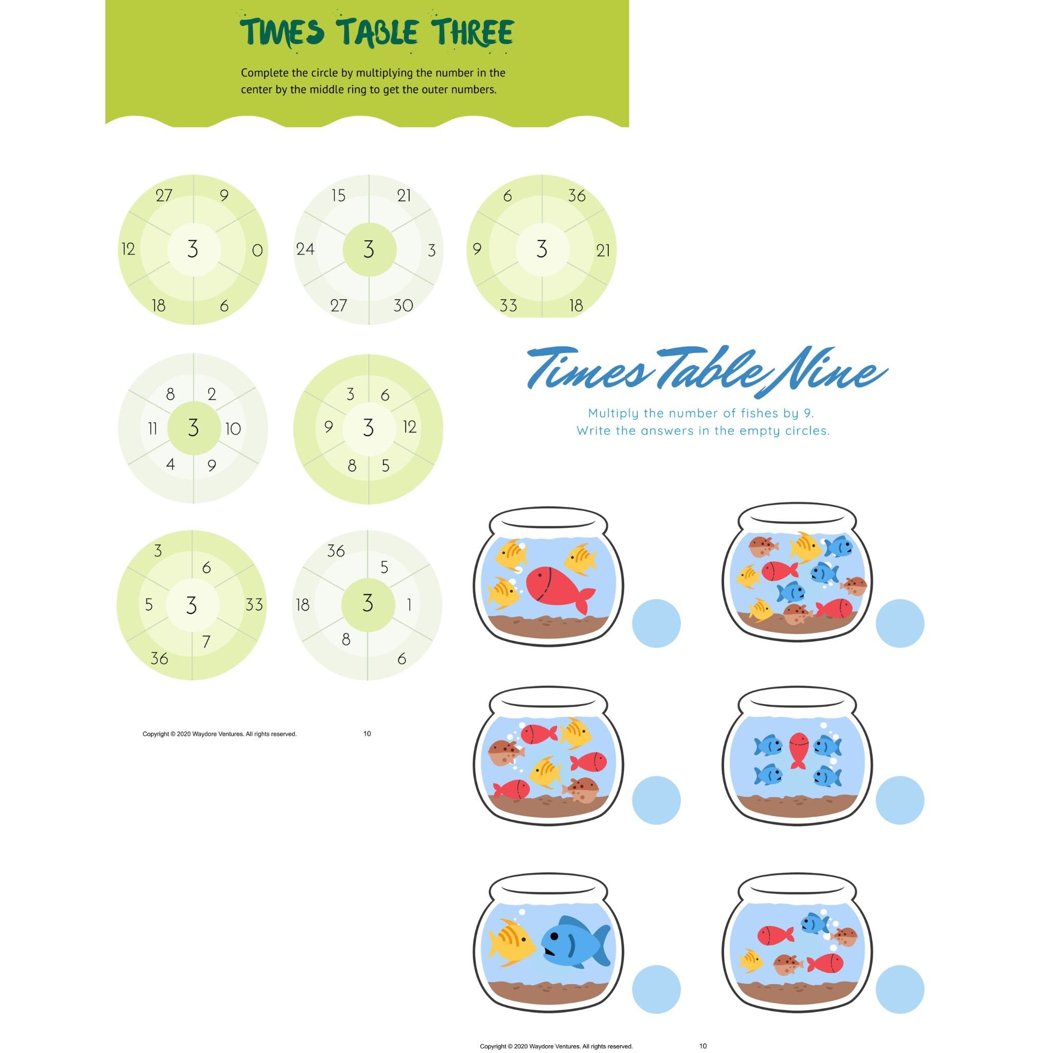 Times Table Fun Practice, Times Table Practice, Times Table Exercise ...