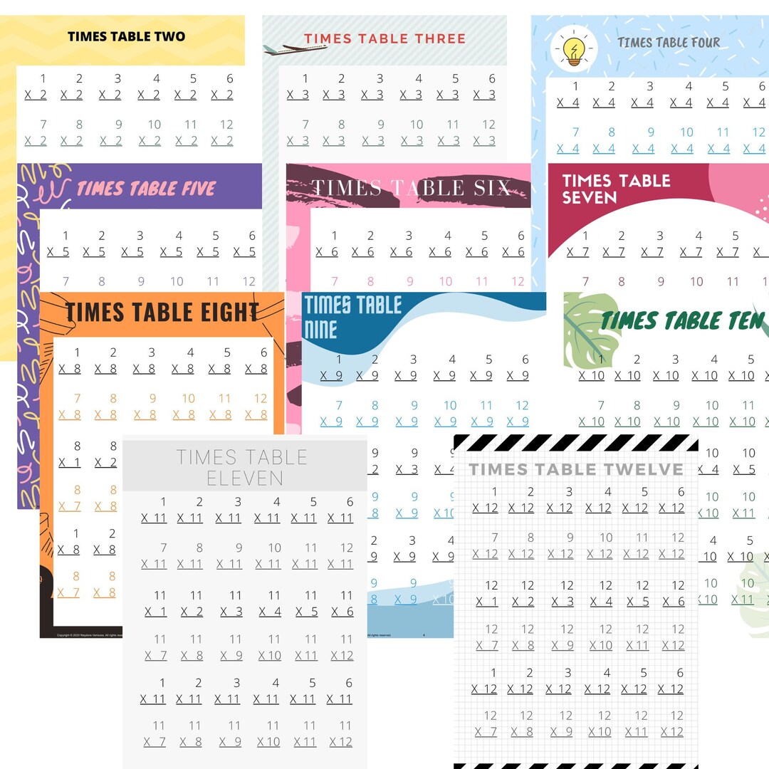 Times Table Pre-drill Challenge, Times Table Practice, Times Table ...