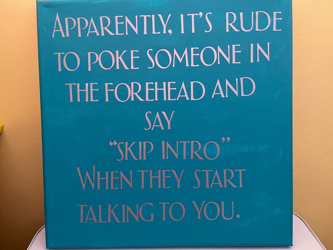 Poke Forehead, Skip Intro - Etsy