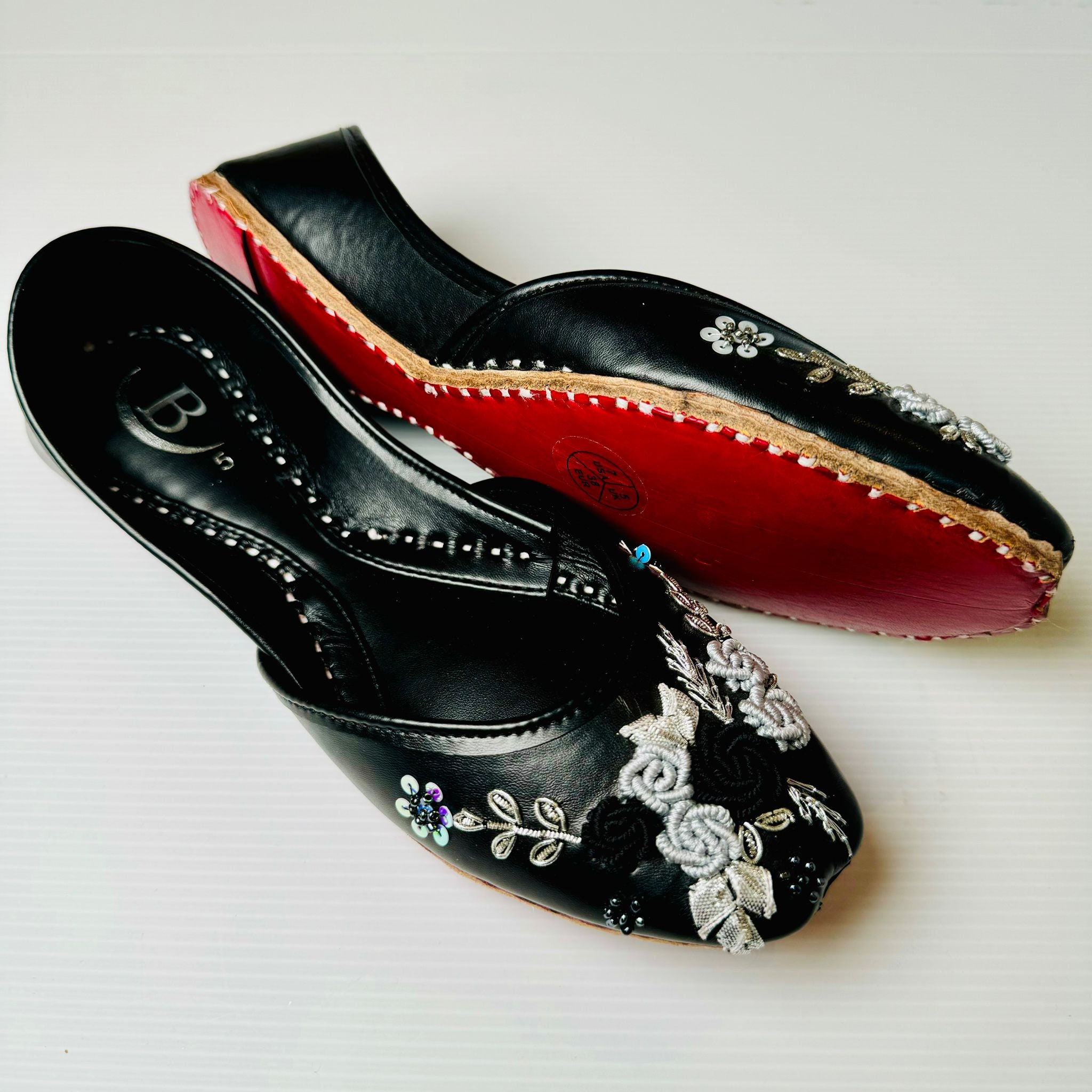 Bisma Handmade Khussa Mojri Indian Punjabi Jutti, Wedding Party Style ...