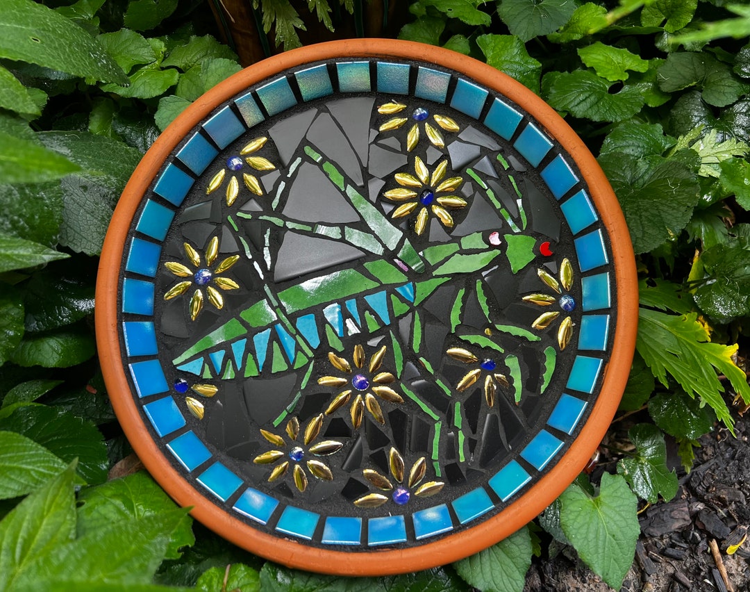 Mosaic Praying Mantis Birdbath. - Etsy