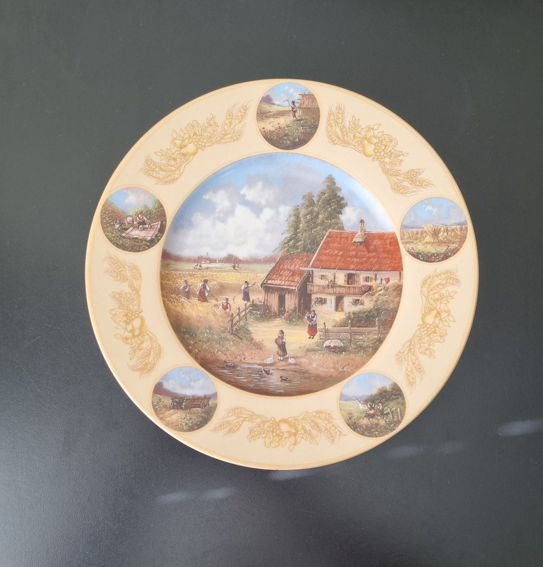 Seltmann Weiden Jahresteller "kornernte" Grain Harvest 1989 Vintage ...
