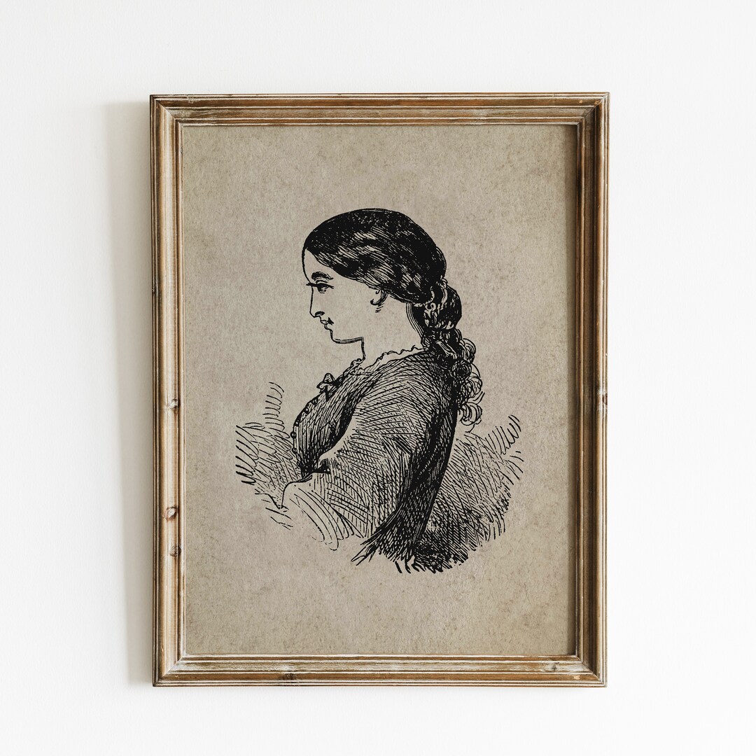 Women Portrait Art Print, Women Painting Wall Art, Women Wall Art Decor ...