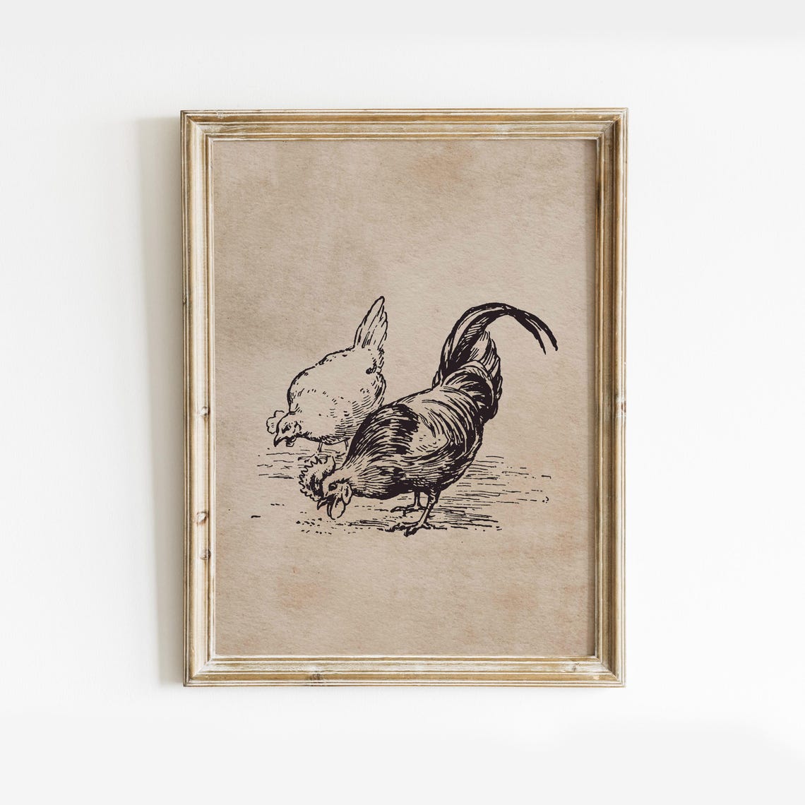 Vintage Chicken Art Print, Chicken Wall Art Vintage, Country Farm ...