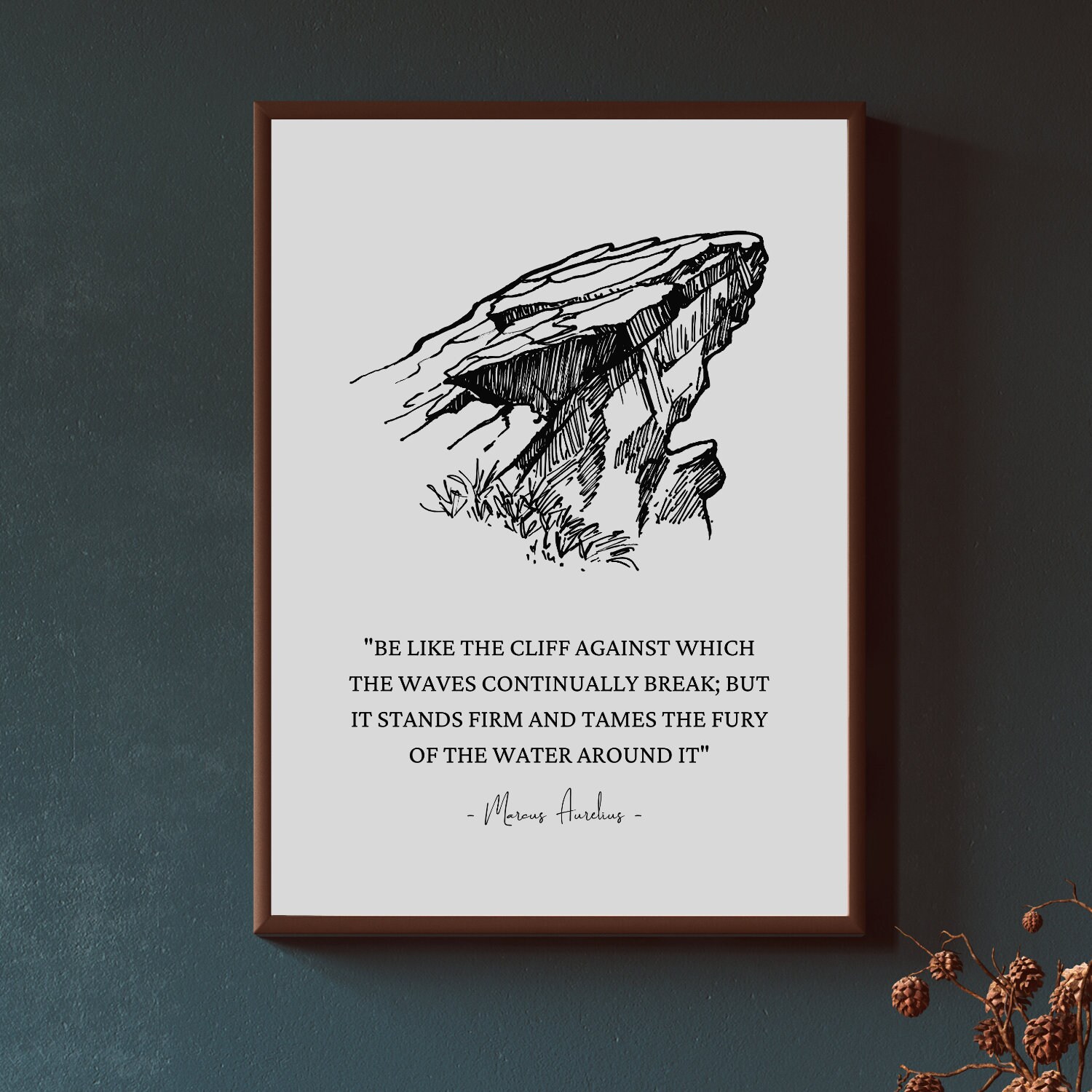 Stoic Wall Art, Quote Printable, Black and White Prints Digital ...