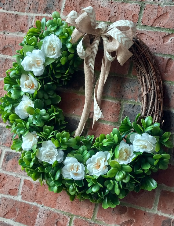 Everyday Wreath Front Door Wreath Hi Grapevine Wreath Mint Green Flower ...